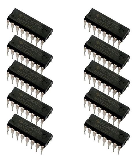 MAX232 Circuito Integrado Conversor TTL RS232 C I MAX232CPE Kit 10