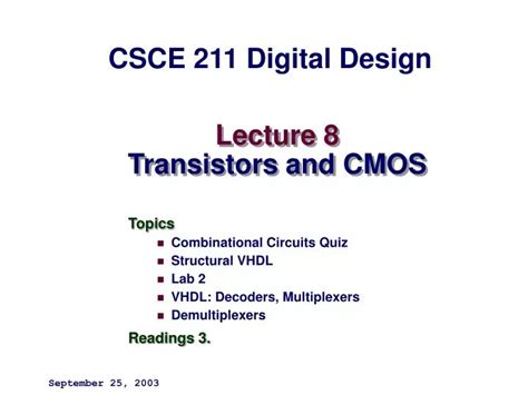 PPT Lecture Transistors And CMOS PowerPoint Presentation Free Download ID
