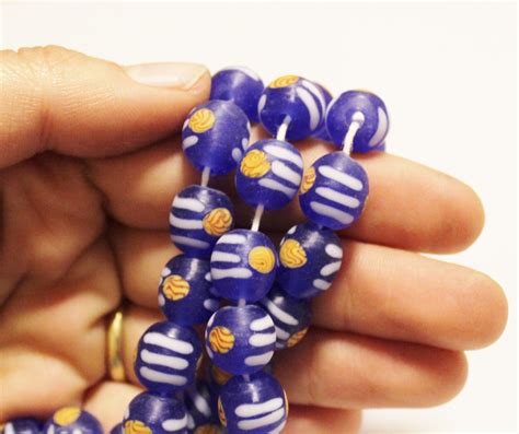 Matte Blue Indonesian Glass Beads Lampwork Artisan Beads Etsy