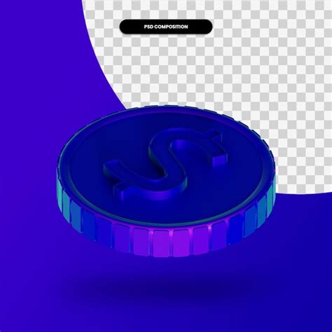 달러 기호 3d 렌더링 그림 절연 프리미엄 Psd 파일