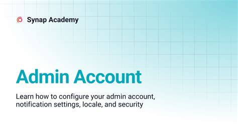 Admin Account Synap Academy