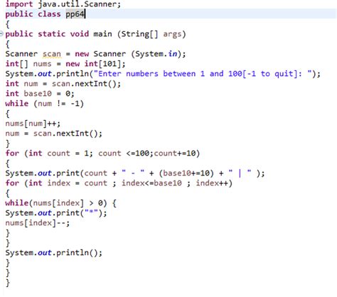 Solved The Lines Of Asterisks In Programming Project 64