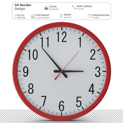 Premium Psd Wall Clock 3d Modeling Psd File Realistic Vintage Clock