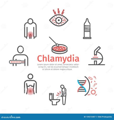 Chlamydia Infection Banner Line Icon Vector Signs For Web Graphics