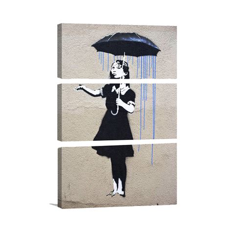 Nola Girl With The Umbrella By Banksy 26 X 18 Banksy Touch Of