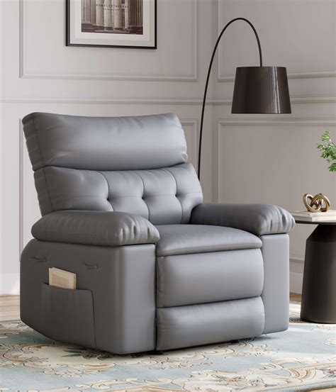 Danolapsi Oversized Recliner Chair Pu Leather Large Manual Recliner