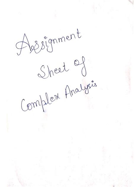 Complex Assignment Solution Pdf Pdf
