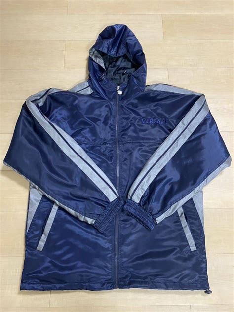 【やや傷や汚れあり】versace Jeans Couture ヴェルサーチ ベルサーチ メンズ ウィンドブレーカー アウター 上着