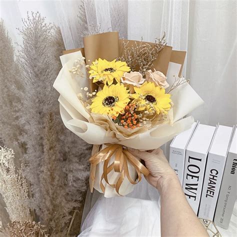 🔥🎓🌻【ready Stock Malaysia】soap Sunflower Bouquet Graduation Bouquet