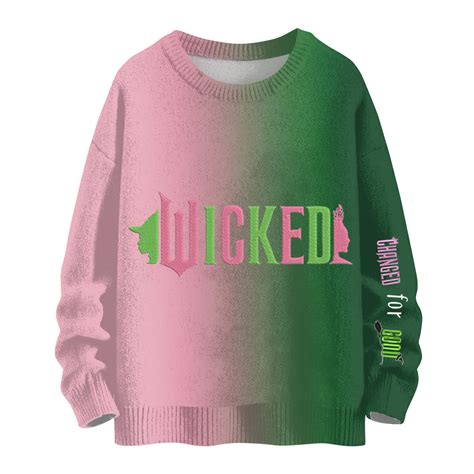 Hajwoh Wicked Sweater Girls Pink Goes Good With Green Wicked Hoodie