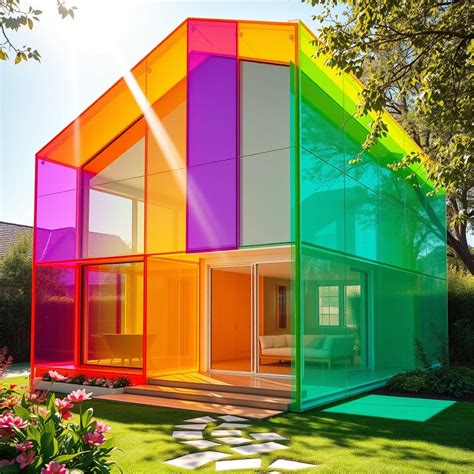 Vibrance In Design A Colorful Plexiglass House
