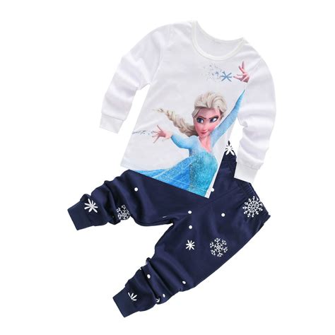 Conjuntos De Pijamas Elsa Anna Frozen Ropa De Dormir Con Estampado De