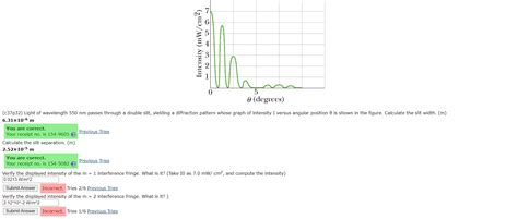 Solved Light Of Wavelength 550 Nm Passes Through A Double