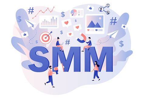 Smm Grande Texto Minúsculo Personas Trabajo Social Medios De Comunicación Gerentes Digital