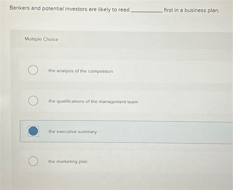 Solved Bankers And Potential Investors Are Likely To