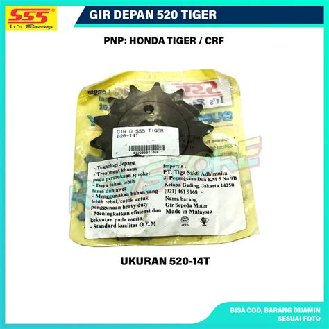 Jual Gir Depan SSS 520 Honda Tiger CRF Ukuran 14T Gear Depan Tiger