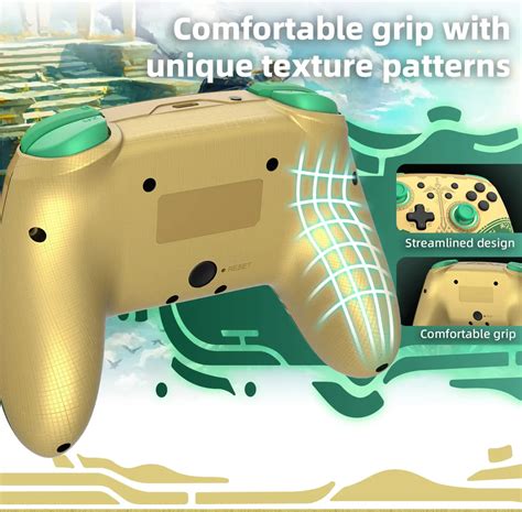 Manette Nintendo Switch Oled Vert Doré Zelda Totk Enjouet