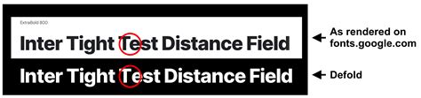 Inter Tight Font Showing Artefacts When Used As A Distance Field Font