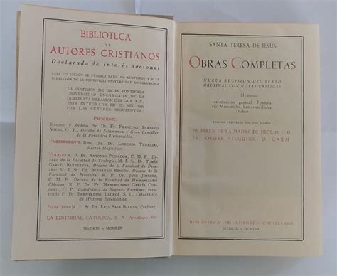 Obras Completas De Santa Teresa De Jesús Iii último Librería La Leona