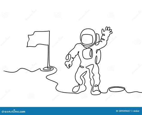 Cosmonaut Exploring Outer Space Astronaut On Moon Stock Illustration Illustration Of Moon