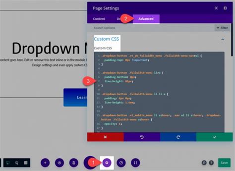 How To Create A Dropdown Menu Button Using Divi S Fullwidth Menu Module