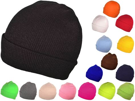 Wholesale Winter Plain Beanies Knit Hat Skull Cap (Black )