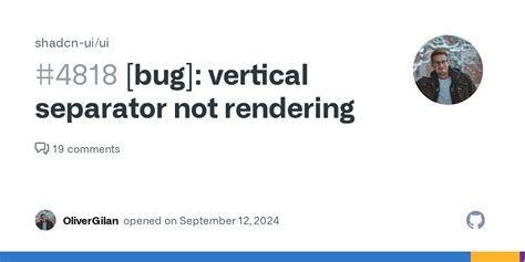Bug Vertical Separator Not Rendering · Issue 4818 · Shadcn Uiui · Github