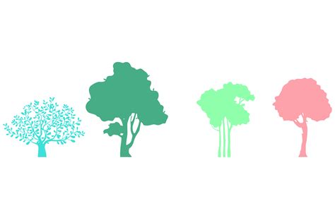 Set Tree Art Design Vector Graphic By Maodesignku · Creative Fabrica