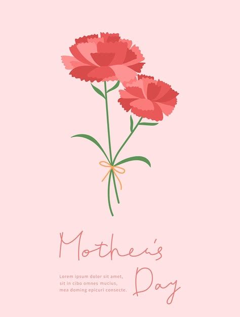Premium Vector Mothers Day Poster With Carnation