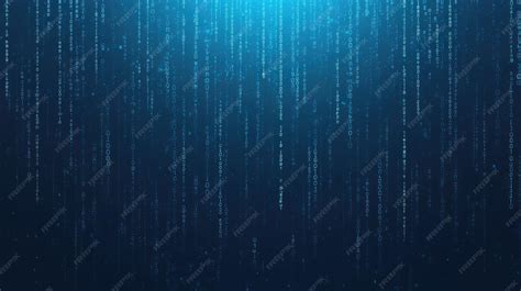 A Digital Background Featuring Blue Binary Code And Data Streams Creating A Technologyinspired