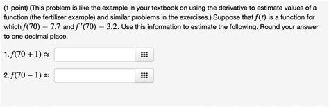 Solved Point This Problem Is Like The Example In Your Chegg Com