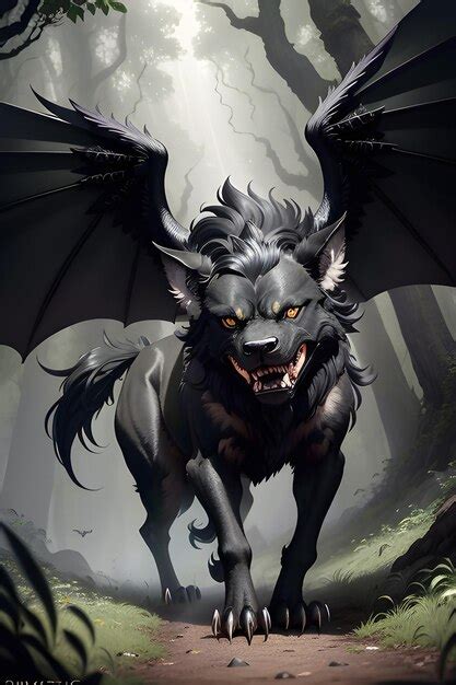 Premium Photo The Snarling Black Gryphon Is A Sentinel Of The