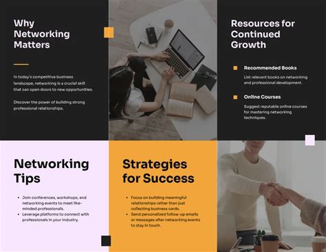 Networking Tips And Tricks Brochure Template Venngage