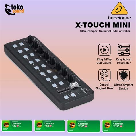 Promo Behringer X Touch Mini Ultra Compact Universal Usb Controller