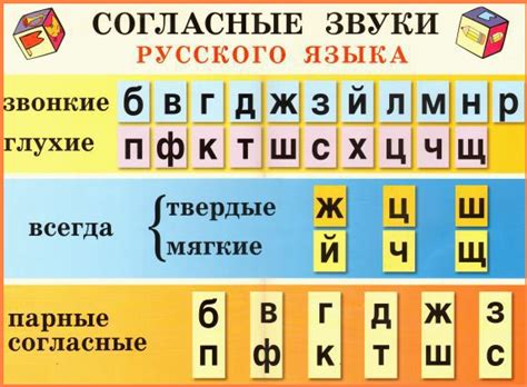 Согласные звуки в русском языке пары по звонкости глухости по