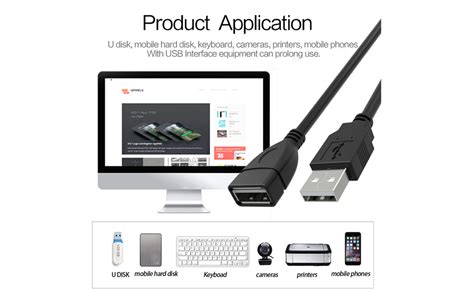 Amazon Com Saitech It Pack Cm Inch Adjustable Flexible Usb Male To Female