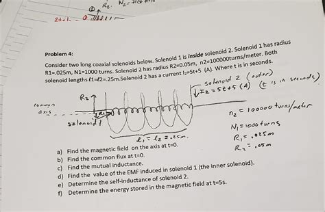 Solved Problem 4 Consider Two Long Coaxial Solenoids