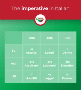 How To Give Commands And Instructions The Imperative In Italian