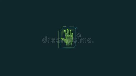 Hud Element Animation Of Human Hand Scanning Stock Video Video Of