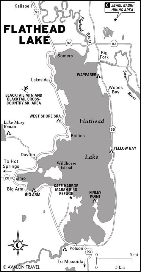 Map Of Flathead Lake Montana Printable Maps Online
