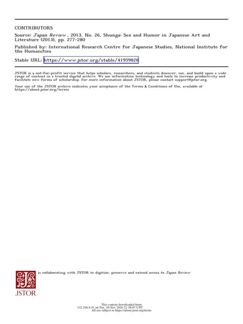 Shunga Sex And Humor In Japanese Art And Literature Contributors Pdf Ukiyo E Japanese Art