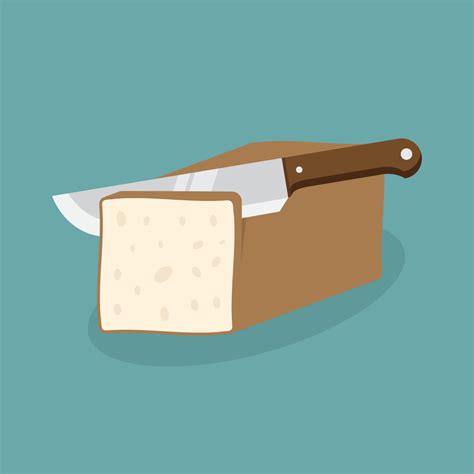 Cut Bread With Knife Flat Illustration 4936571 Vector Art At Vecteezy