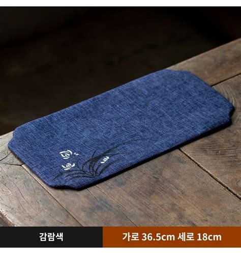 수공예 난초 면 마 방수 티매트 테이블매트 양면 린넨 드라이 티 매트 테이블 플래그 이중 방수 난초 고급 티몬