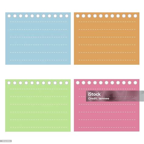 네 색 Lined 바람개비 메모장 백서 교육에 대한 스톡 벡터 아트 및 기타 이미지 교육 그리기 나선형 Istock