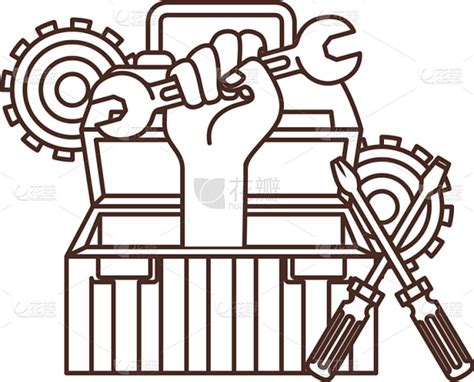 工具箱 建筑业 图标 分离着色 工程师 图像 工业 劳动节 设计