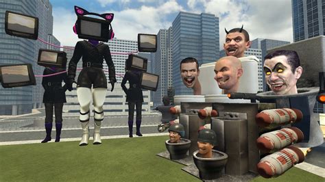 New Tvwoman Bosses Vs Skibidi Toilet Rocket Garrys Mod Youtube