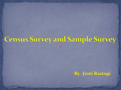 Census Method And Sampling Method Pptx