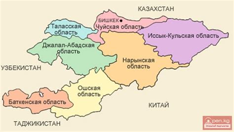 Территория география и административное деление Кыргызстана