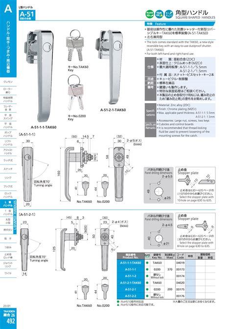 Square Shaped Handles L Shaped Handles Fa·a Takigen