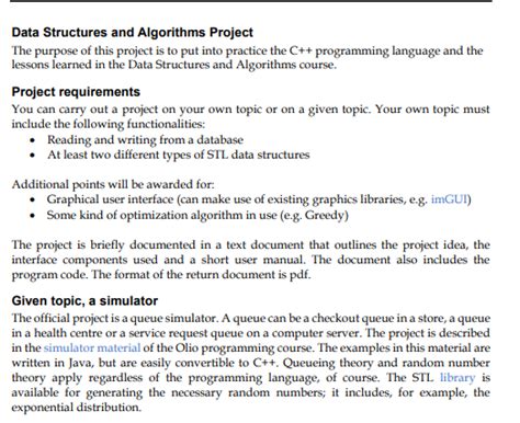 Data Structures And Algorithms Projectthe Purpose Of